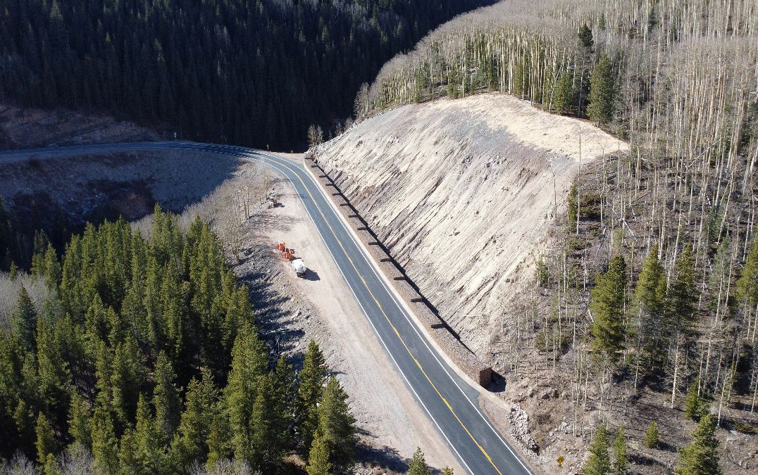 Rockfall stabilization and retaining wall replacement project completed ...